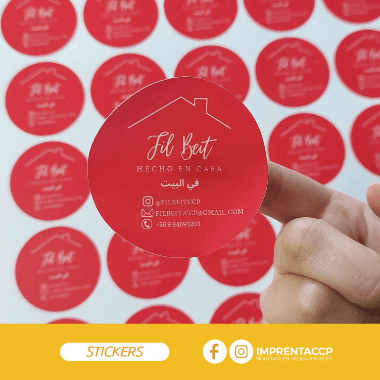 Stickers troquelados en adhesivo glossy - Imprenta Concepción
