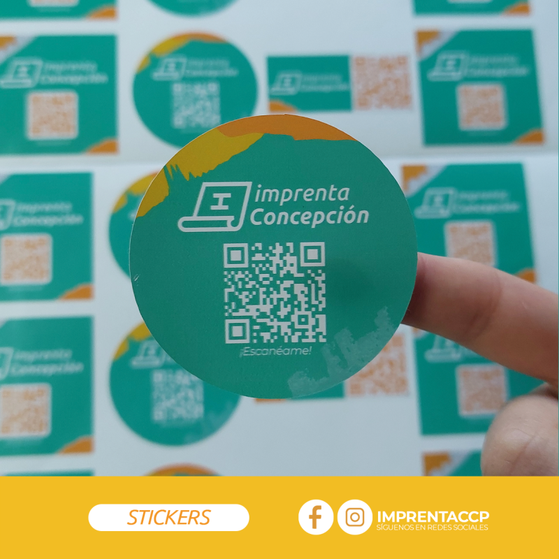 Stickers troquelados en adhesivo glossy - Imprenta Concepción